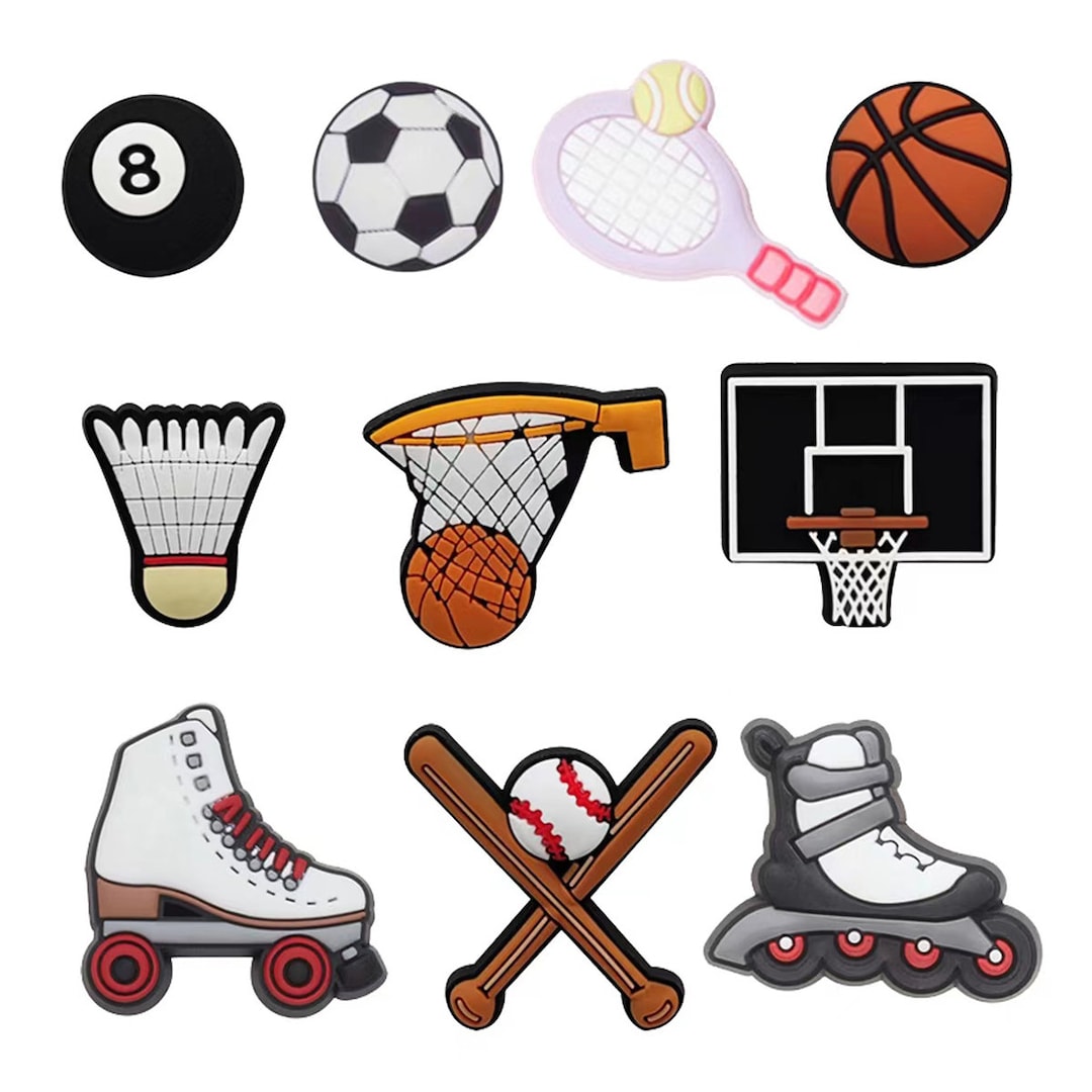 Sports Shoe Charms/sports Ball Croc Charms/baseball Croc Charm/football ...