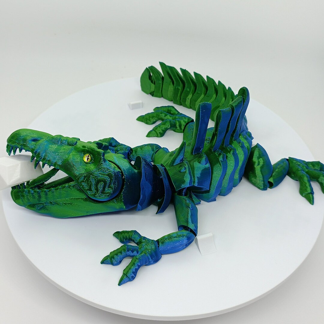 Articulated Crocodile/3d Printed Bone Alligator/flexi Crocodile Fidget ...