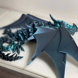 Crystal Dragon/3d Printed Winged Crystal Dragon/fidget Dragon/wyvern ...