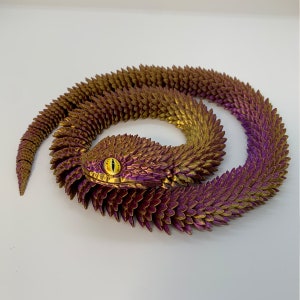 3d Printed Articulated Rattle Snake/ Bush Viper Toy /dragon Snake ...