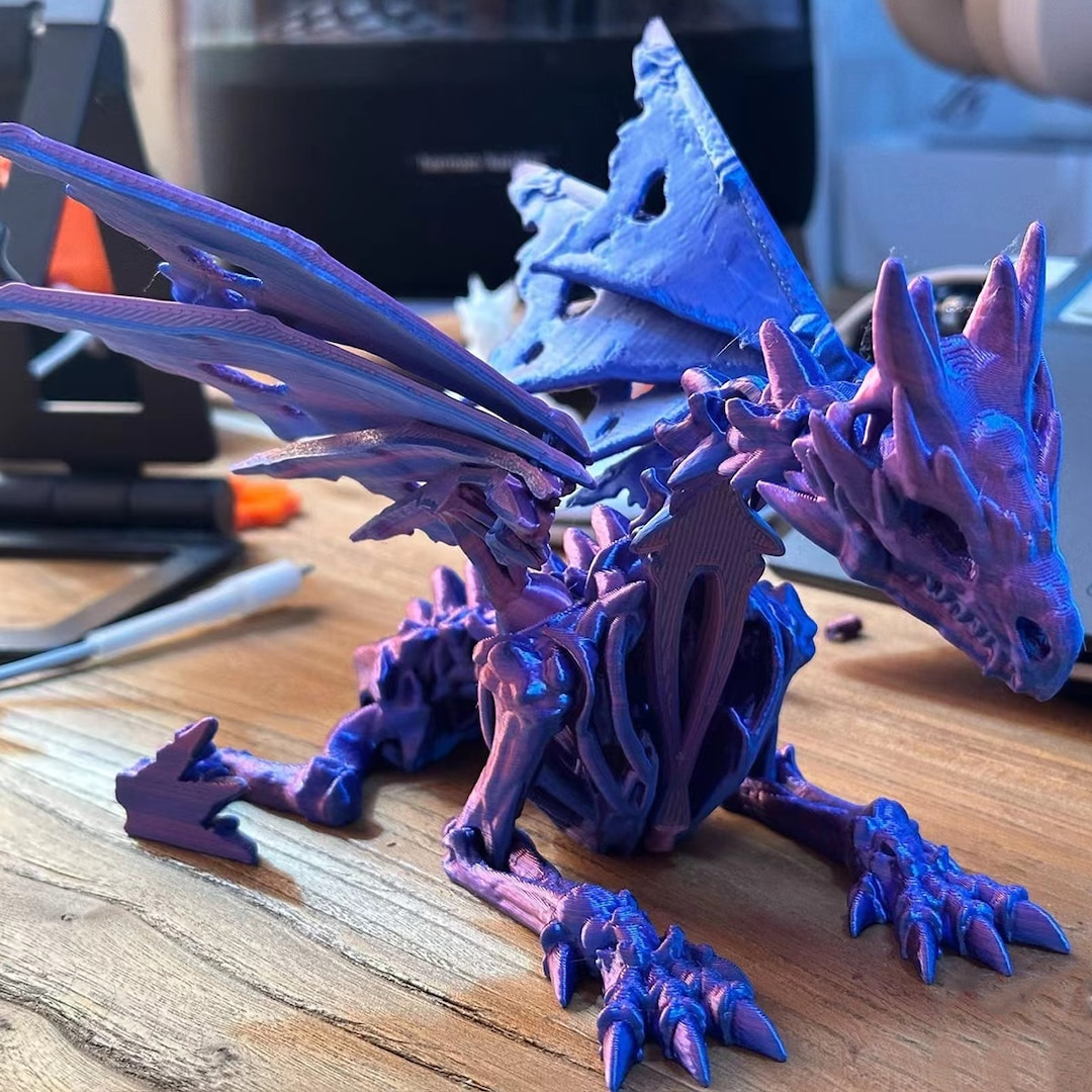 Articulated Dragon/3dprinted Sensory Stress Fidget/fidget Dragon Fidget ...