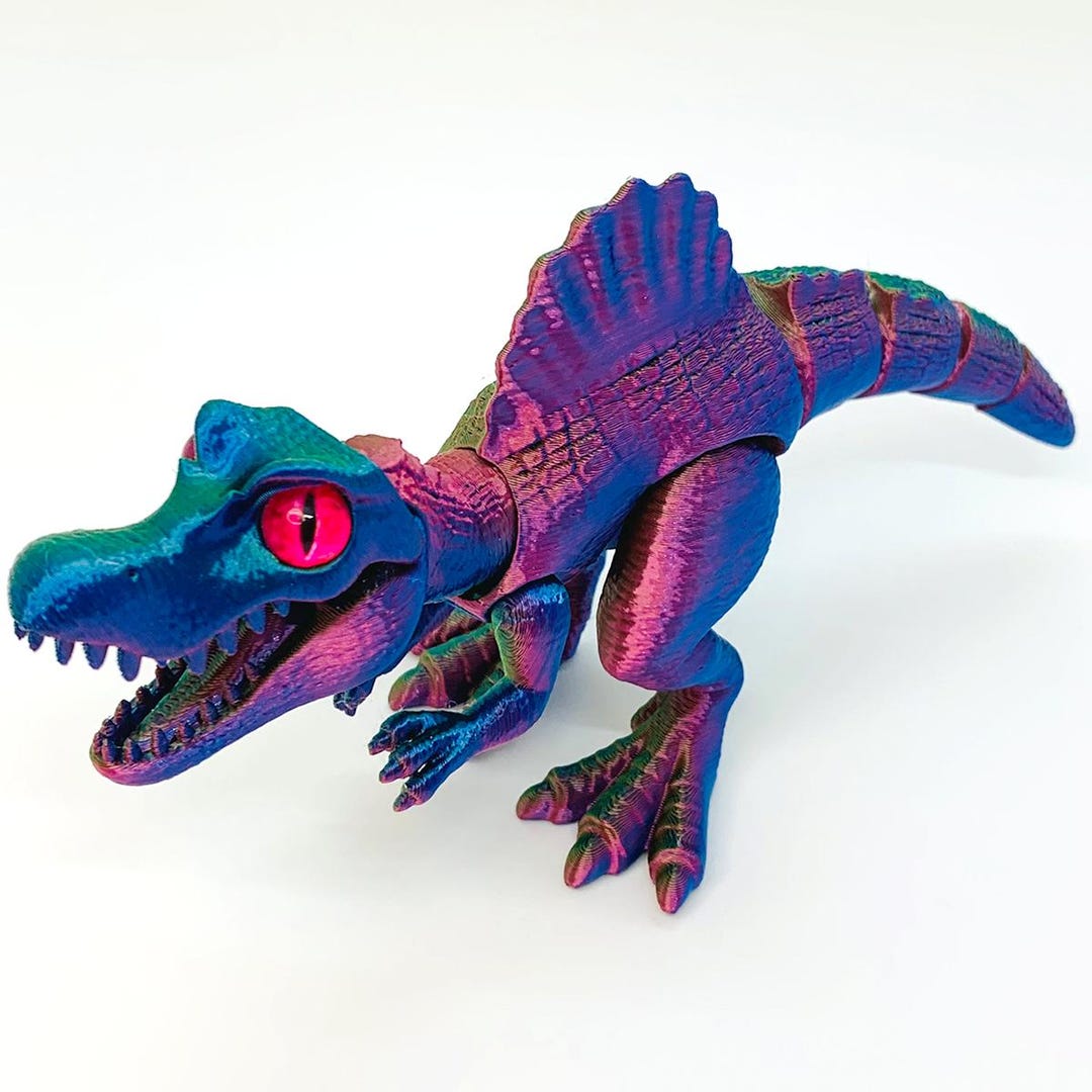 Spinosaurus/ 3D Printed Articulating Dinosaur/ Fidget Toy/moving Mouth ...