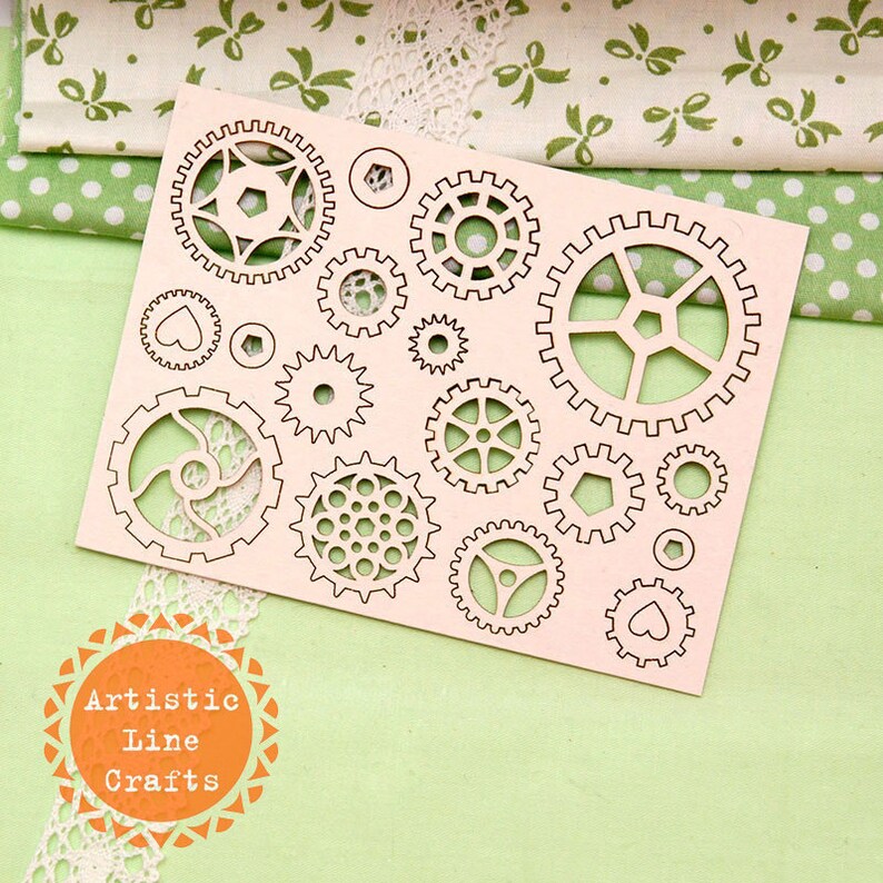 Gears Steampunk Svg Files for Cricut, Chipboard Digital, Laser Cutting ...