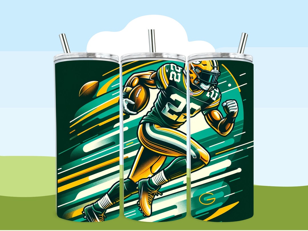 Green Bay Packers Inspired American Football Tumbler Wrap Sublimation ...