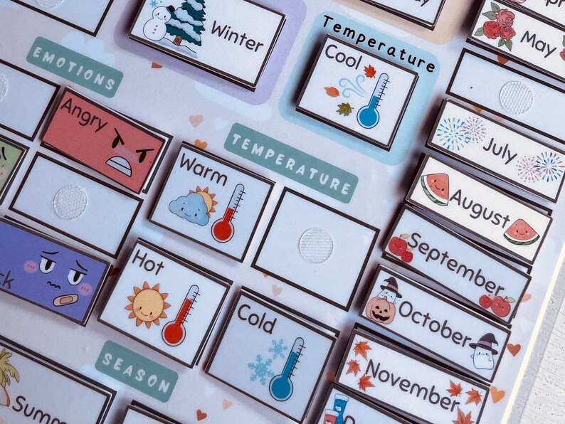 Daily Calendar for Kids Visual Morning Board Nursery Homeschool ...