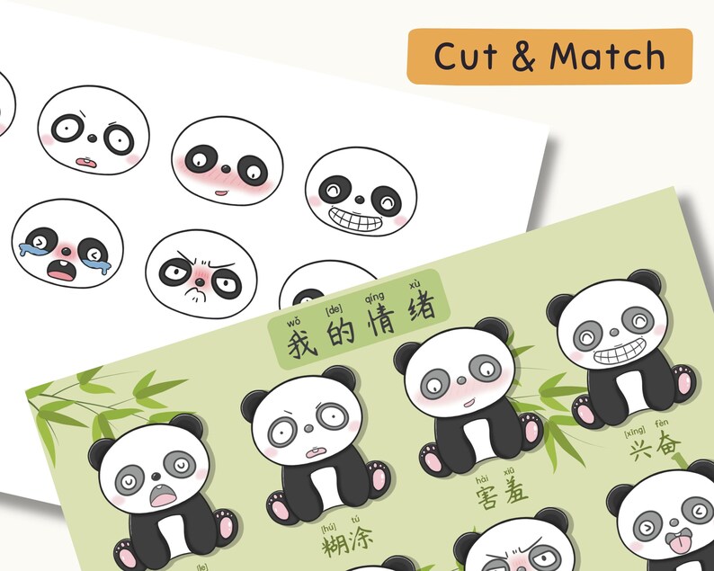 Chinese Panda Emotions Activity for Kids Printable Montessori Toddler ...