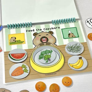 Capybara Busy Book Homeschool Activities Learning Bundle Emotions ...