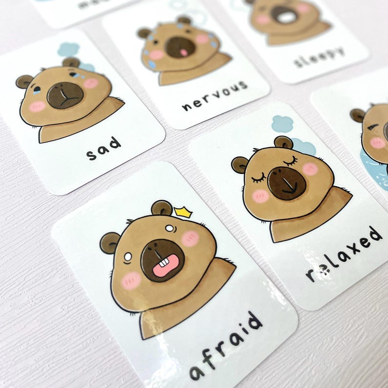 Capybara Emotions Activity for Kids Printable Montessori Toddler ...