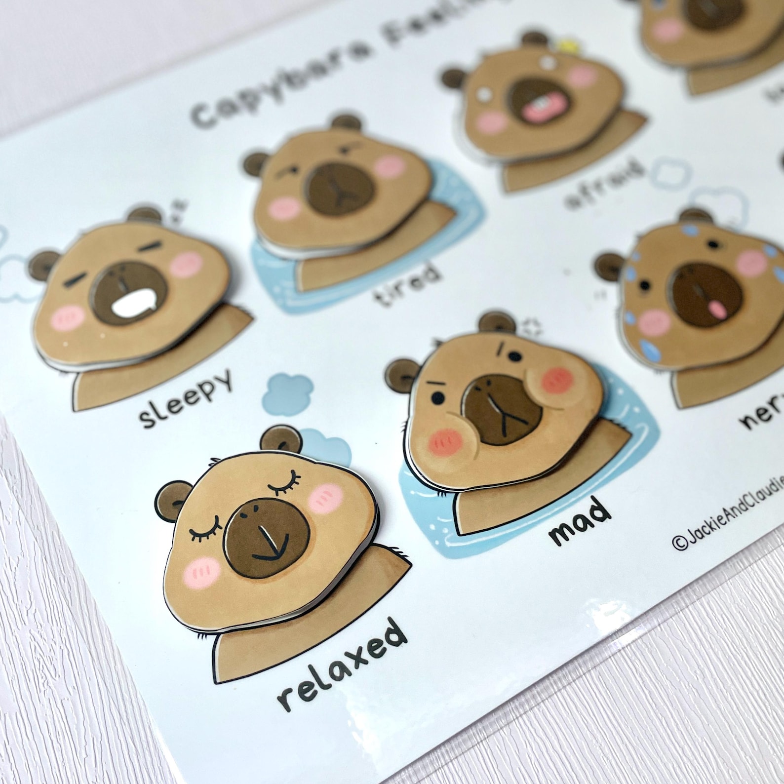 Capybara Emotions Activity for Kids Printable Montessori Toddler ...