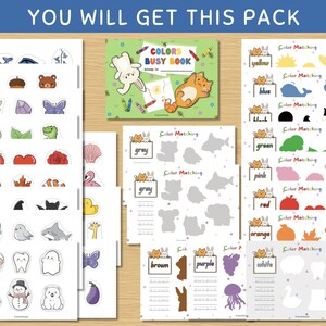 Color Busy Book Preschool Printable Montessori Toddler Activity Book ...