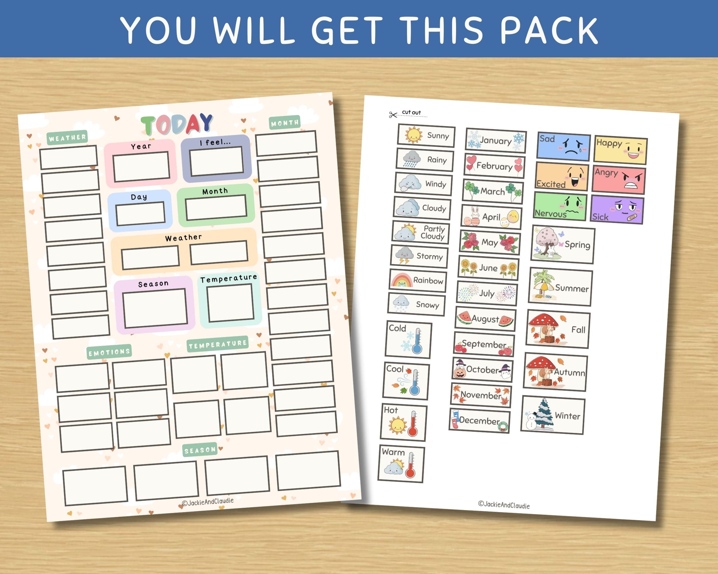 Daily Calendar for Kids Visual Morning Board Nursery Homeschool ...