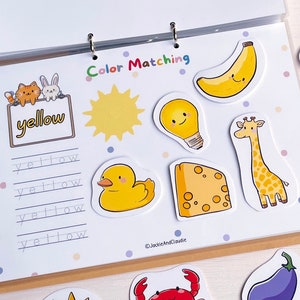 Color Busy Book Preschool Printable Montessori Toddler Activity Book ...