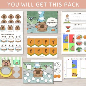 Capybara Busy Book Homeschool Activities Learning Bundle Emotions ...
