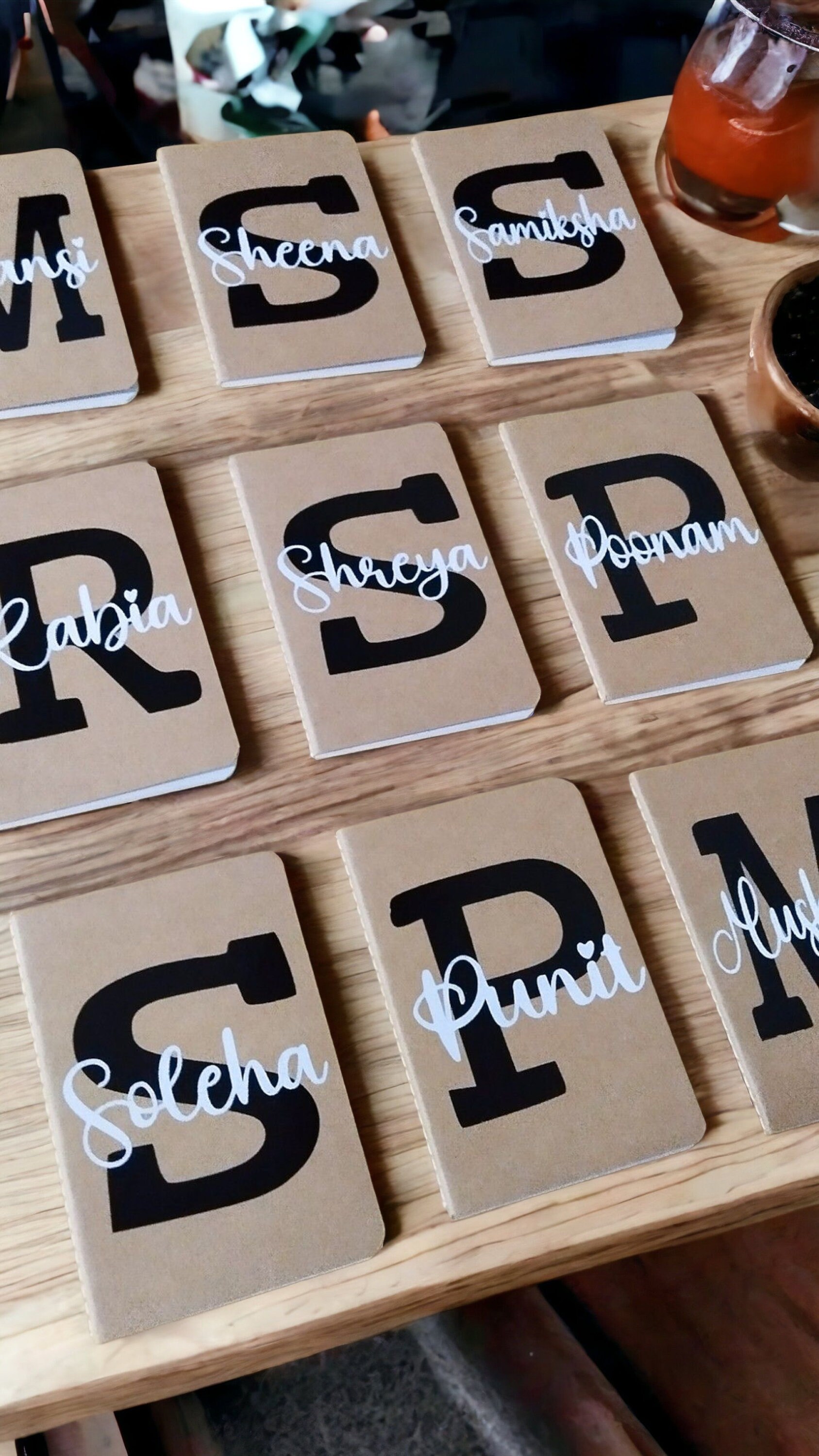 Custom Made and Personalised Initial & Name Notebook size A6 for ...