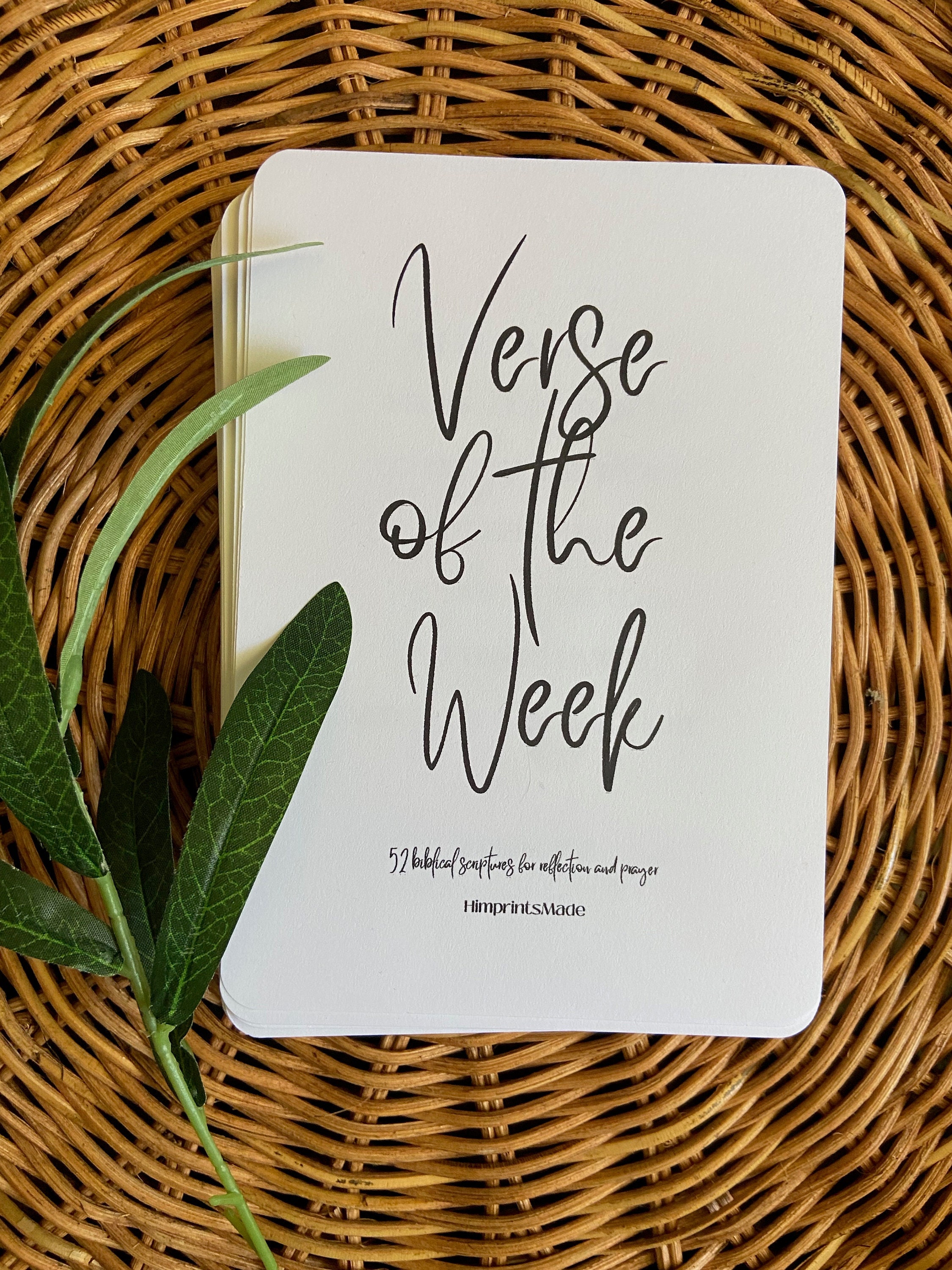 Verse of the Week Cards - 52 Weekly Scripture Cards - Etsy