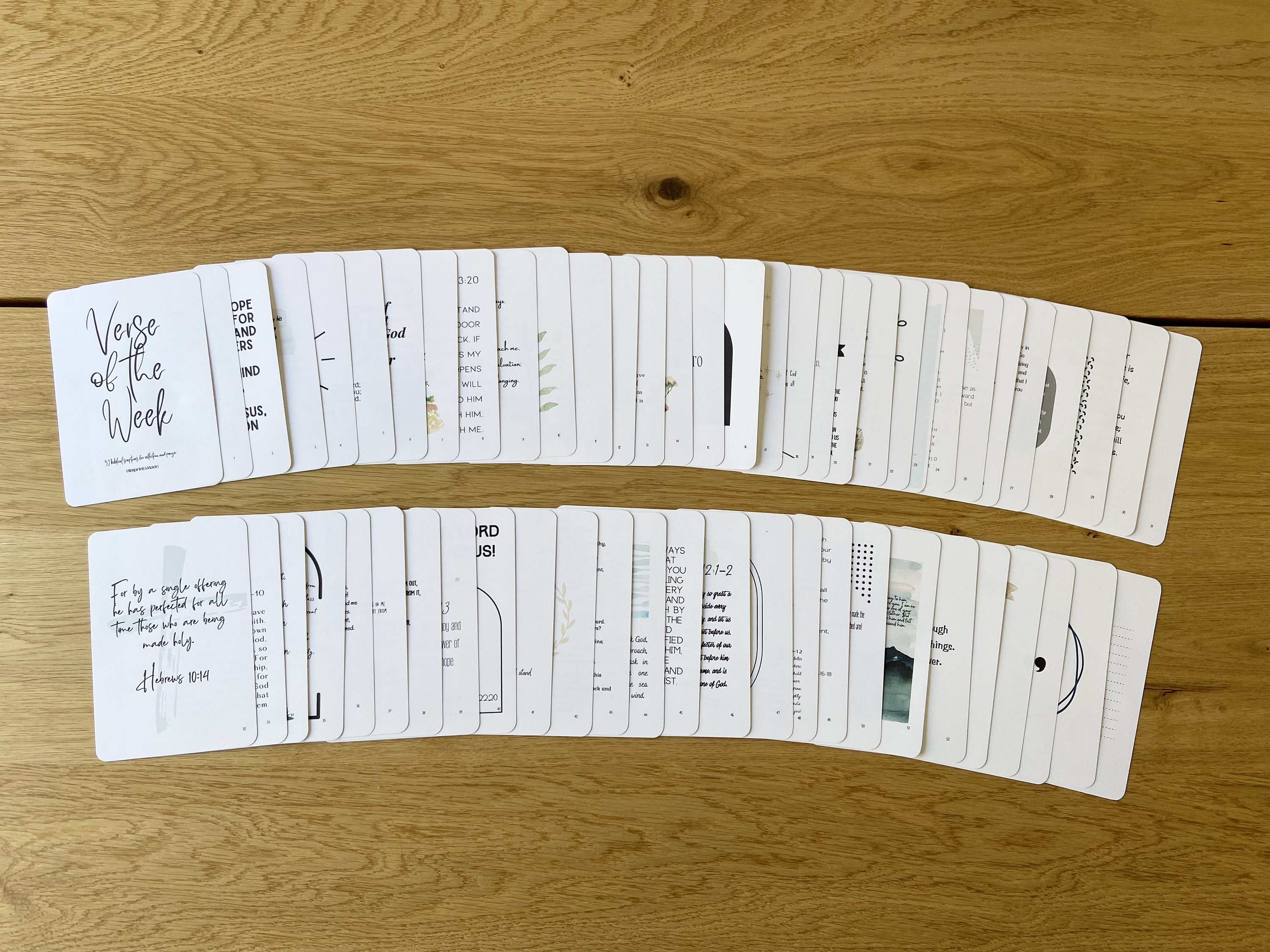 Verse of the Week Cards - 52 Weekly Scripture Cards - Etsy