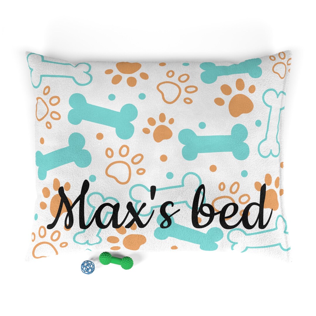 Dog Bone With Animal Paws Dog or Cat Unisex Pet Bed - Etsy