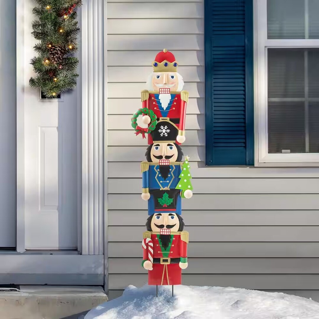 47.75 In. H Metal Nutcracker Christmas Yard Decor Yard Stake - Etsy