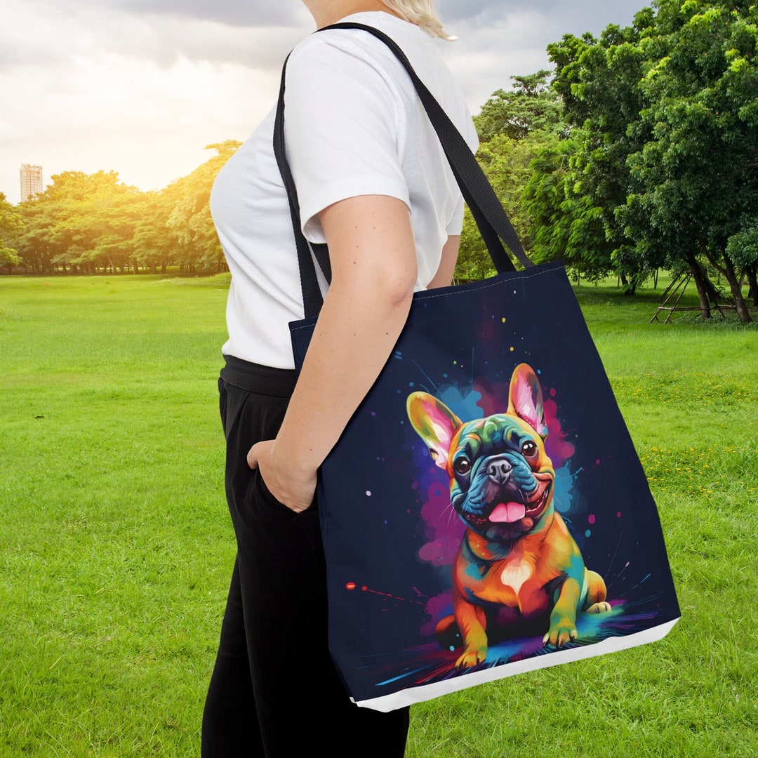 Custom Dog Print Tote Bag Personalized French Bulldog Gift French ...