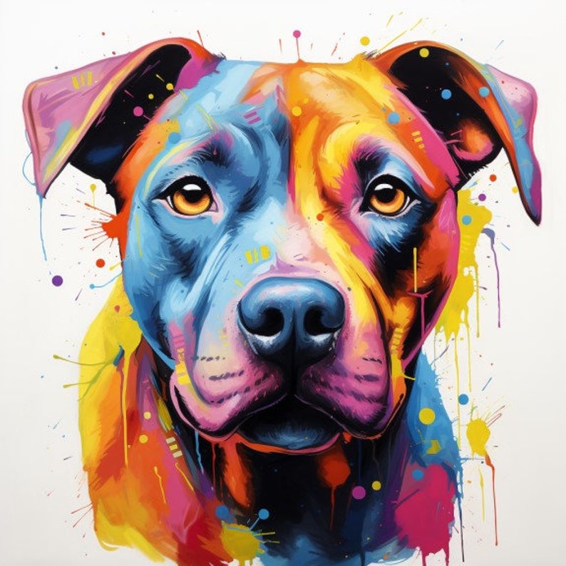 Staffordshire Dog Wall Art Staffy Dog Print Staffy Poster Dog Poster ...