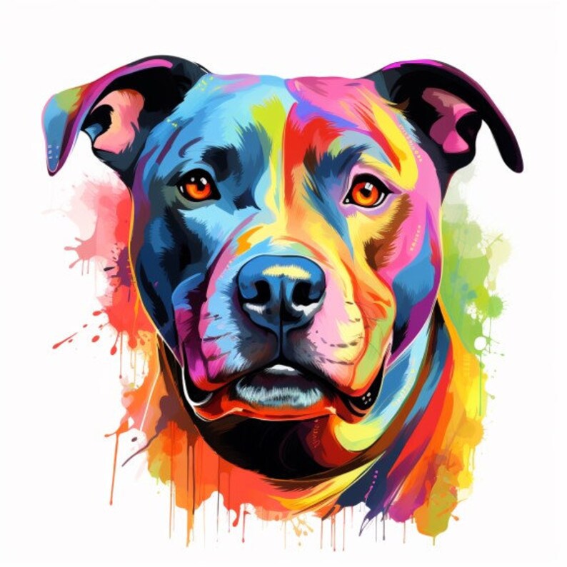Staffordshire Dog Wall Art Staffy Dog Print Staffy Poster Dog Poster ...