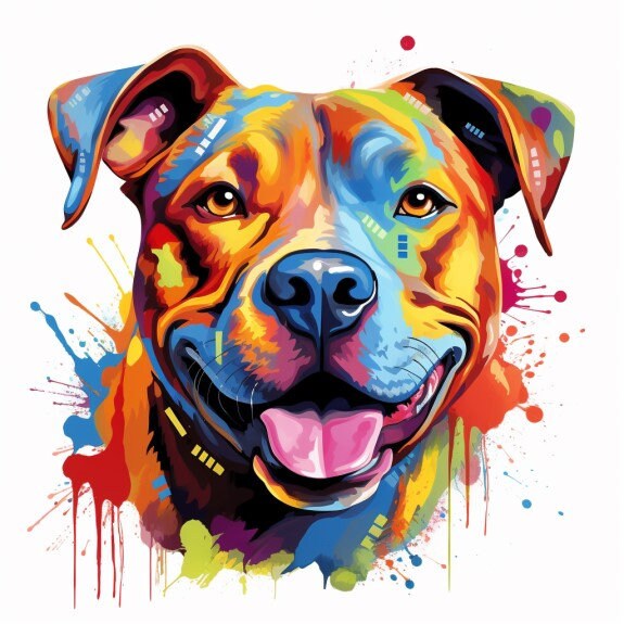 Staffordshire Dog Wall Art Staffy Dog Print Staffy Poster Dog Poster ...