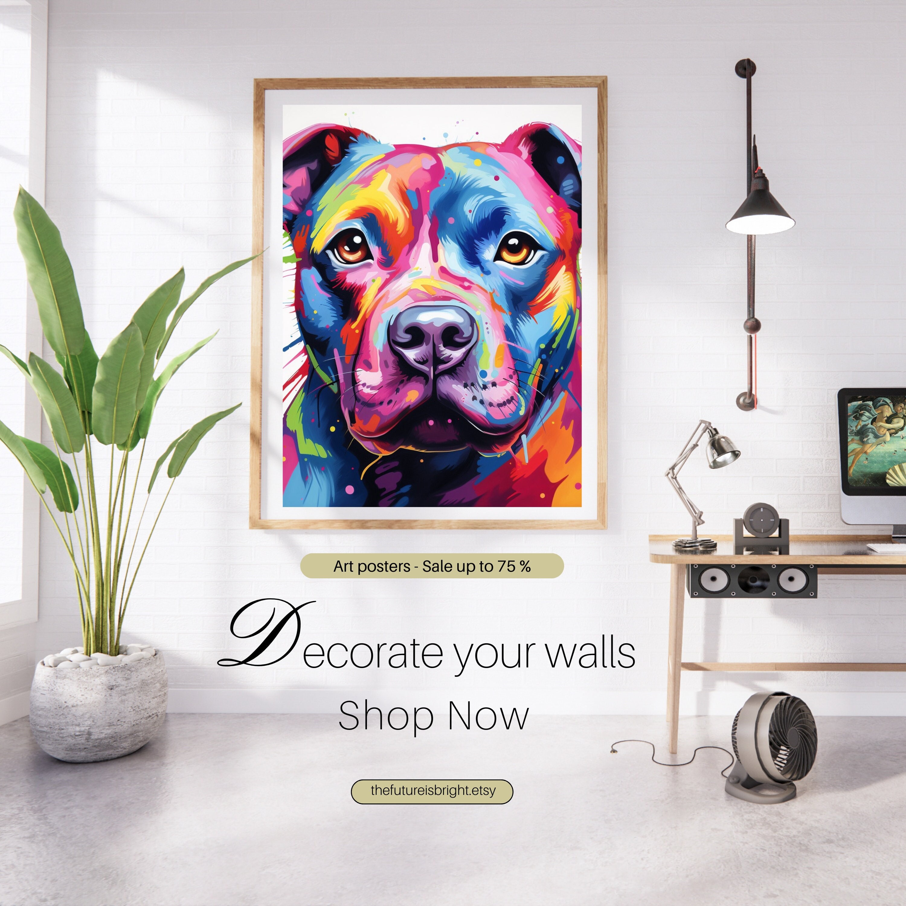 Staffordshire Dog Wall Art Staffy Dog Print Staffy Poster Dog Poster ...