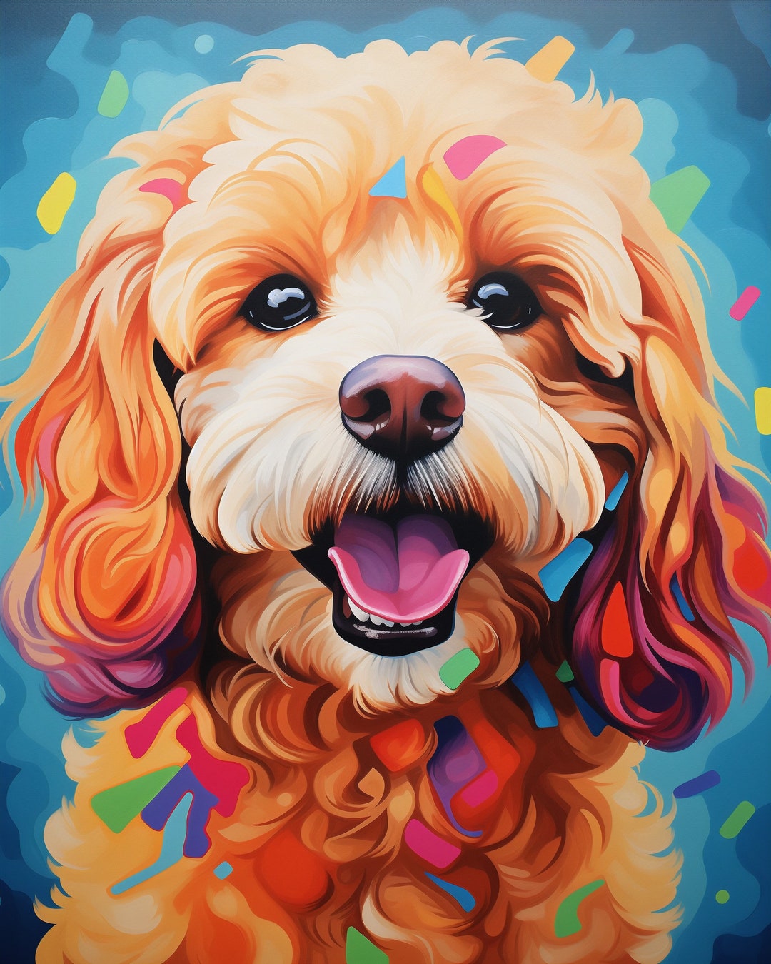 Poster Cavapoo Dog Funny Wall Artwork Dog Owner Gift for Him Cosy ...