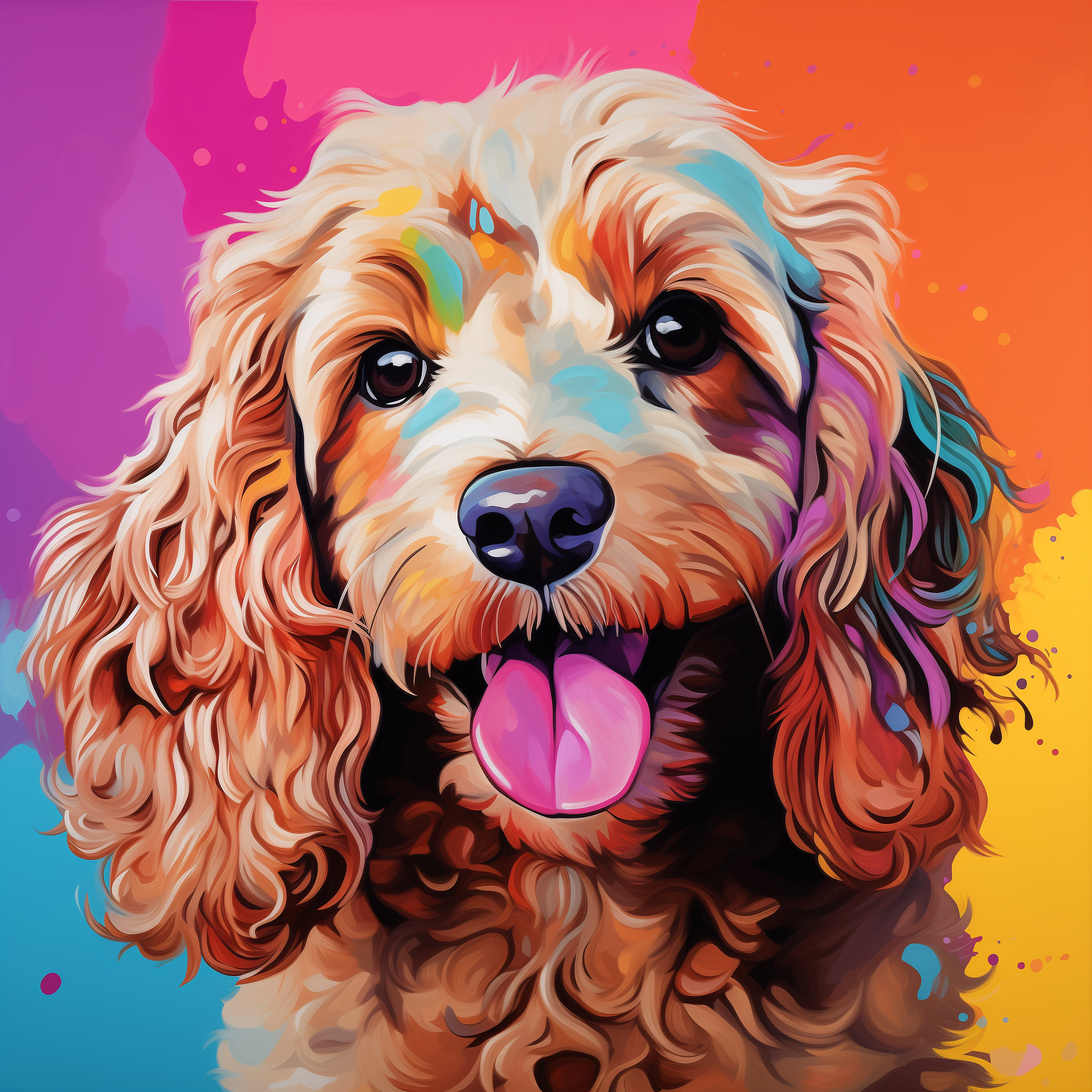 Cavapoo Hund, Cavapoo Poster, Cavapoo Print, Hund Clip Art, Hunde Wandkunst, Hunde Liebhaber ...