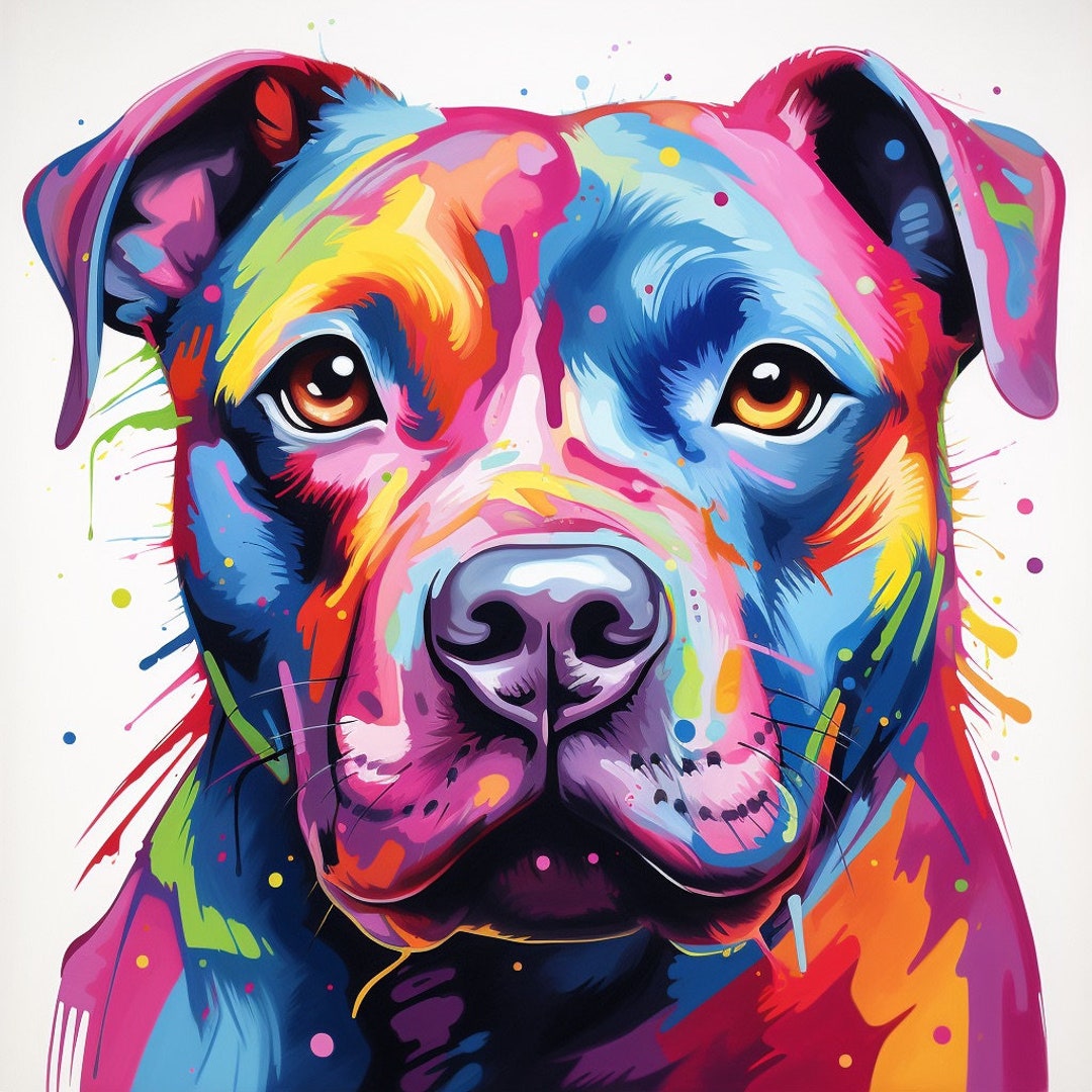 Staffordshire Dog Wall Art Staffy Dog Print Staffy Poster Dog Poster ...
