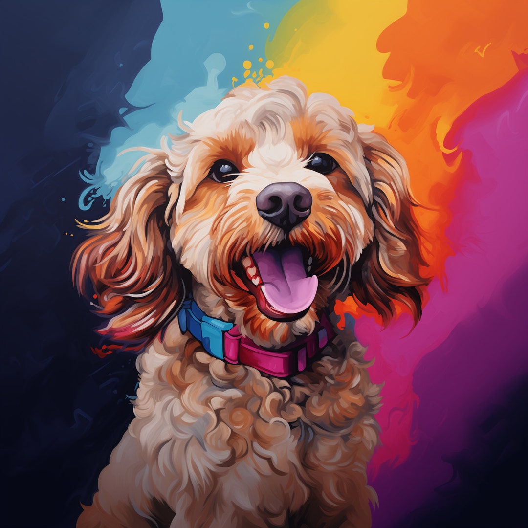 Cockapoo Dog Digital Image Cockapoo Dog Clip Art Dog Print Dog - Etsy