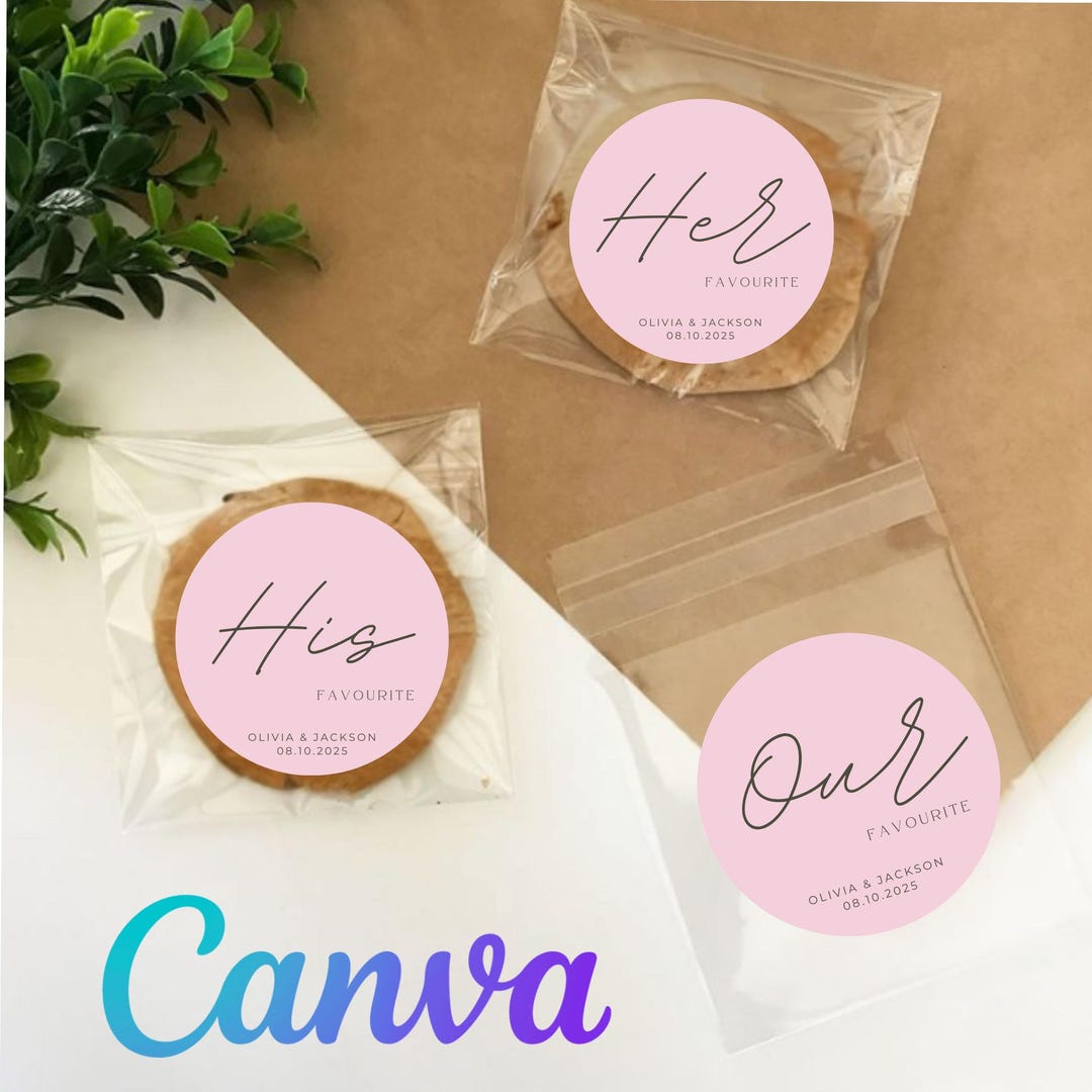 His Favorite & Her Favorite Favor Labels + Bags | Wedding Favours ...