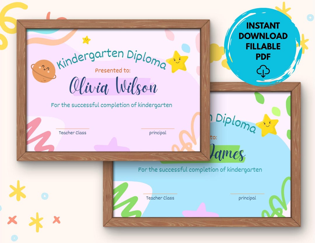 Daycare Graduation Diploma Editable, 2025 Daycare Certificate, Last Day ...