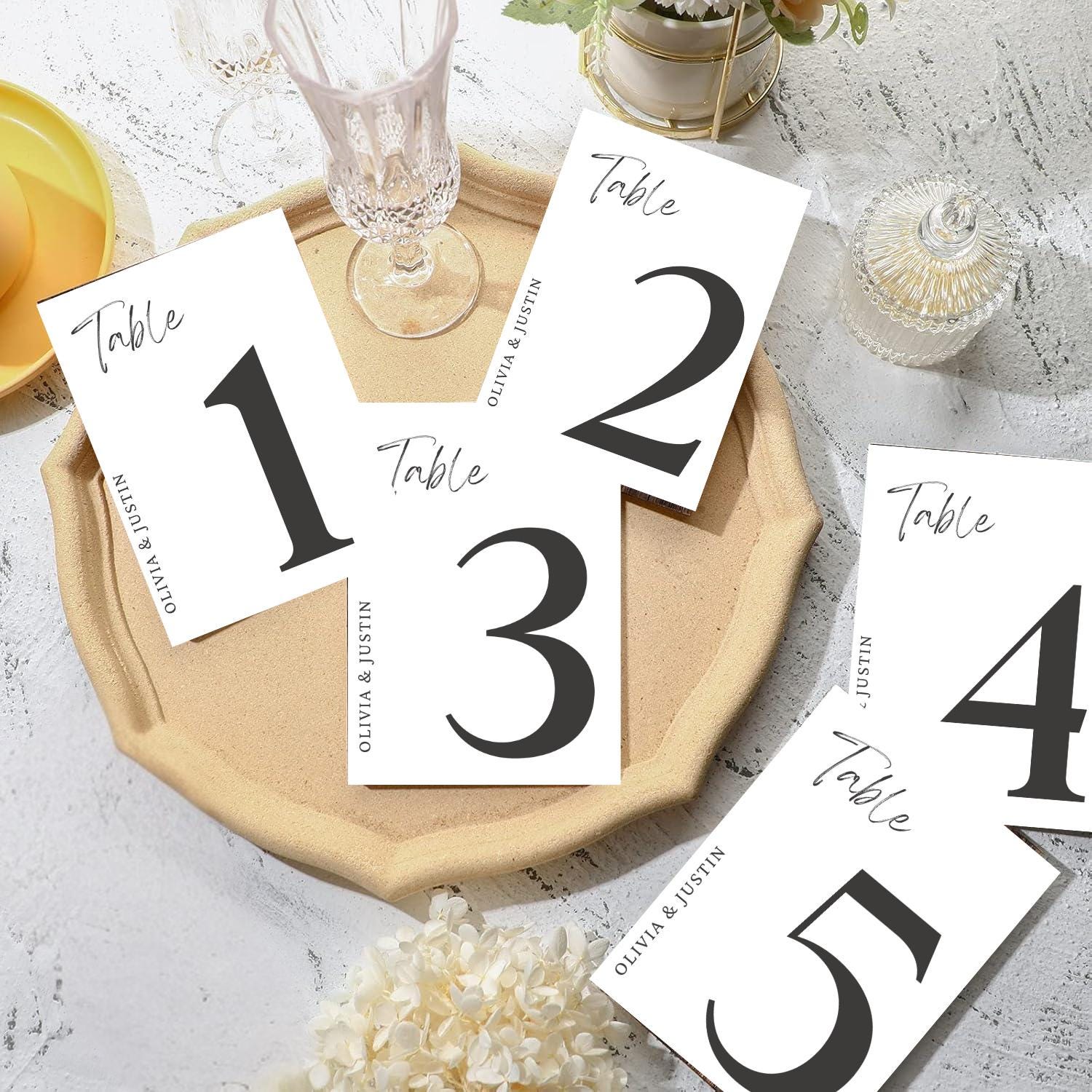 Wedding Table Numbers, Printable Table Numbers, Editable Table Number ...