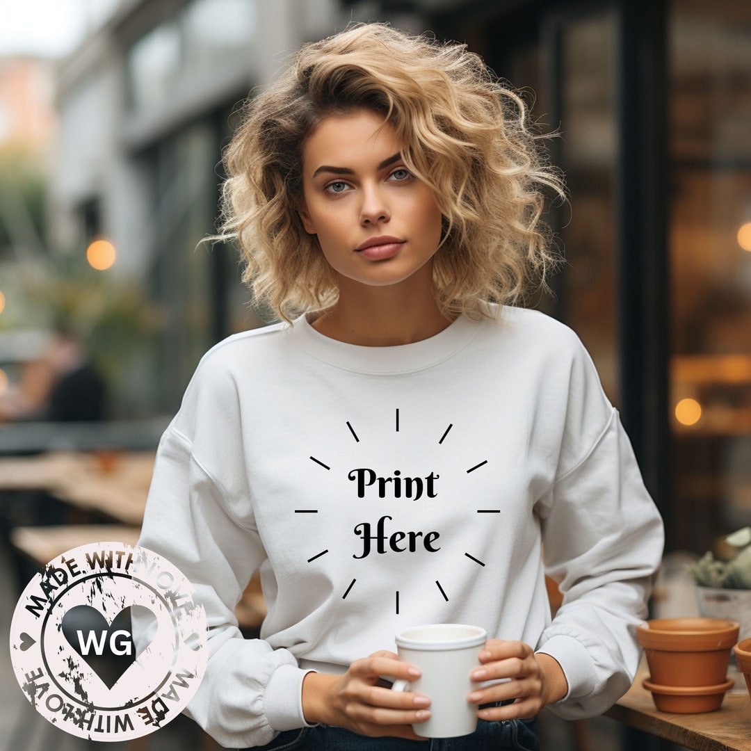 Gildan 18500 White Hoodie Mockup G185 Hooded Sweatshirt Etsy