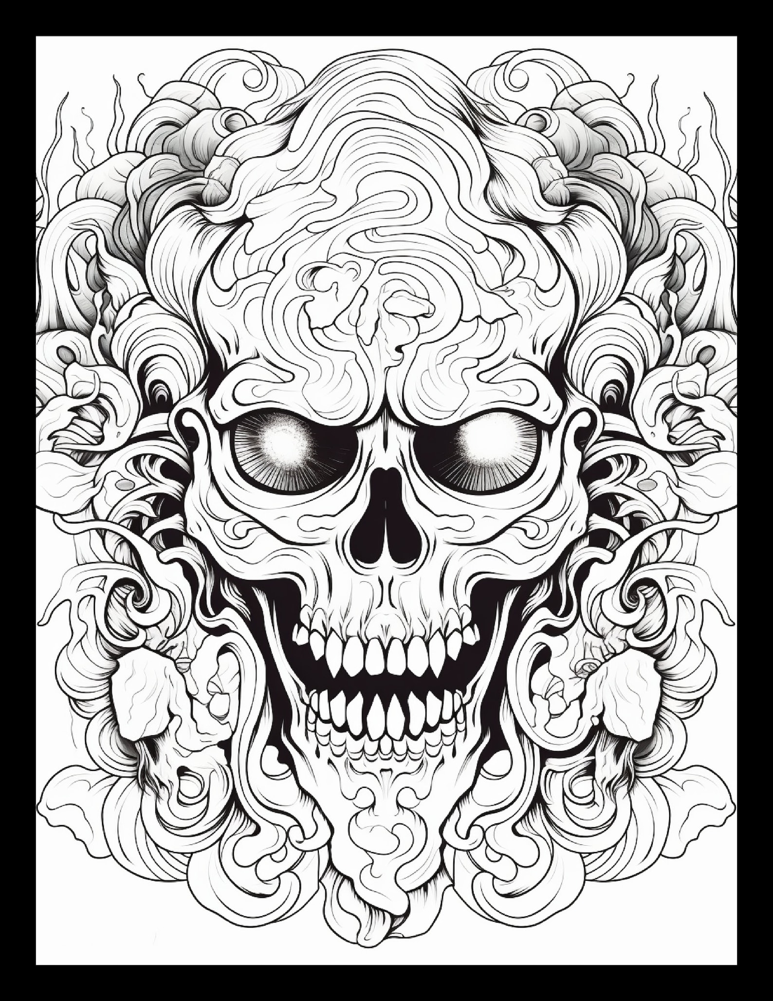 20 Hallowe'en Horror Colouring Pages for Adults - Etsy