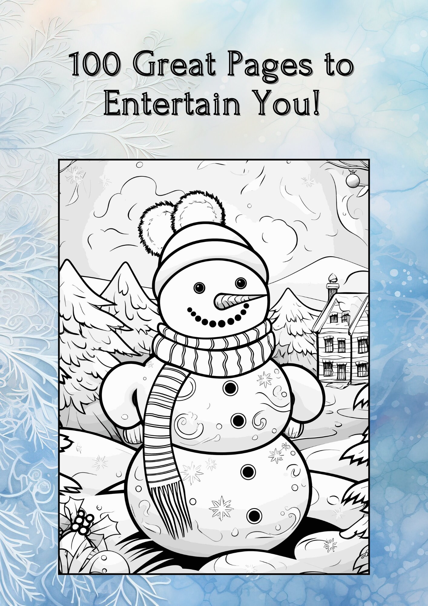 100 Calming Christmas Colouring Pages Festive Activities for Adults ...