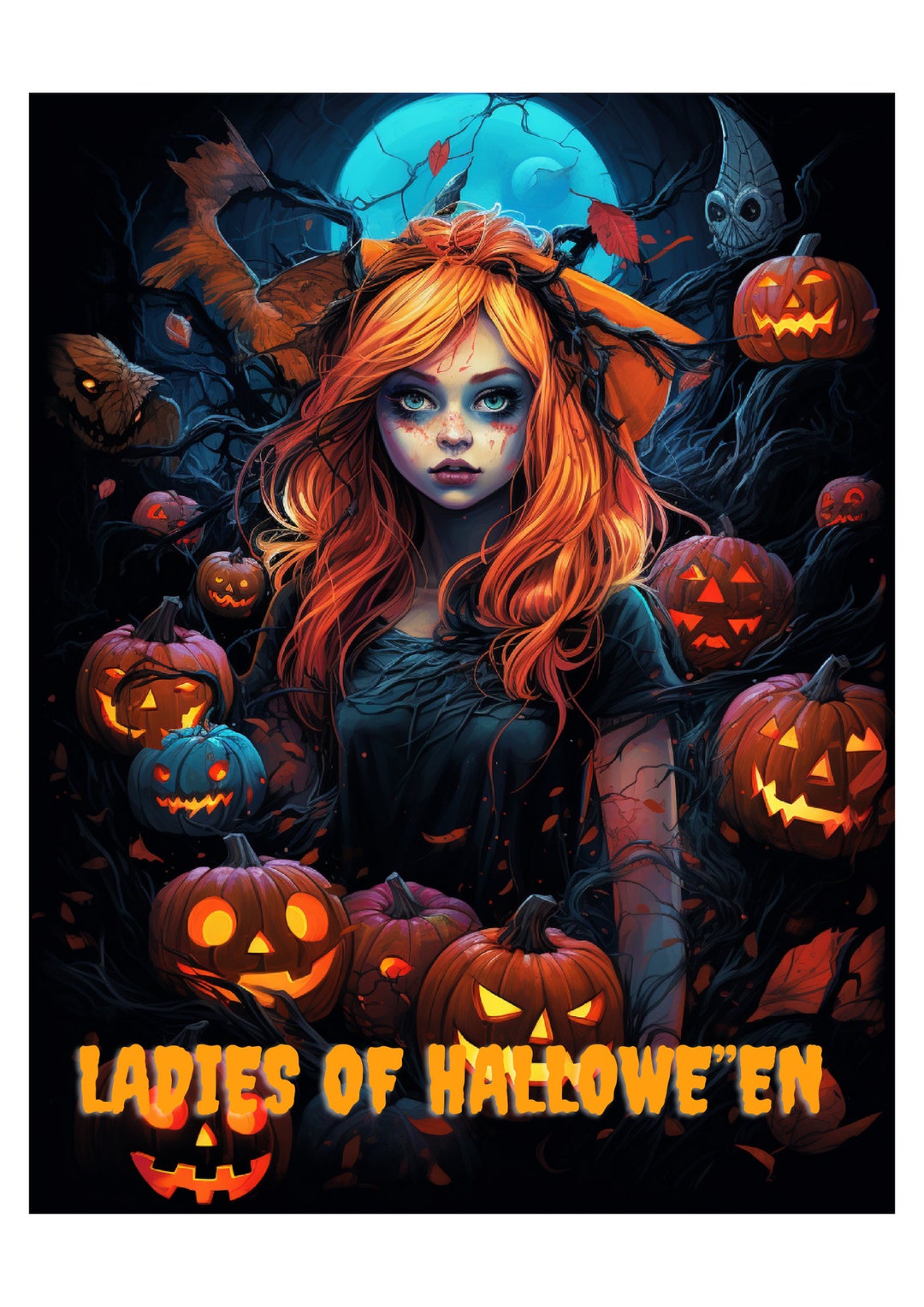 Ladies of Hallowe'en 18 Colouring Pages Scary/horror Instant Download ...