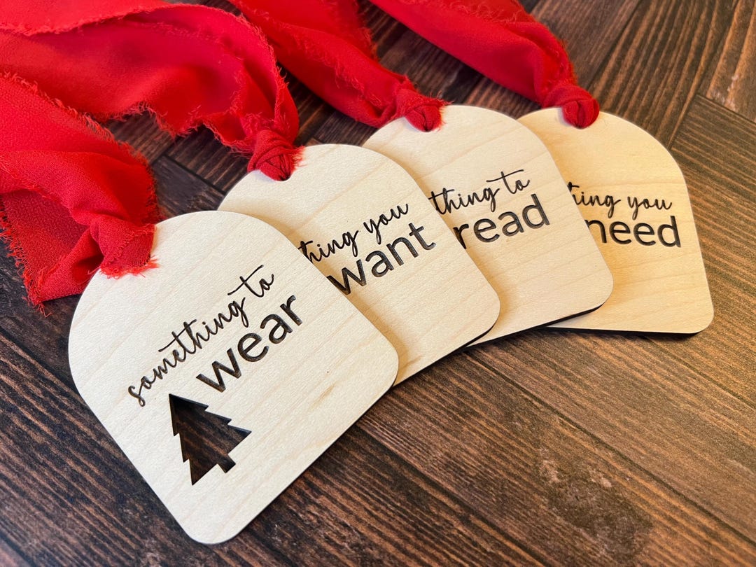 Christmas Gift Tags, Holiday Gift Tags, Something You Need, Something ...