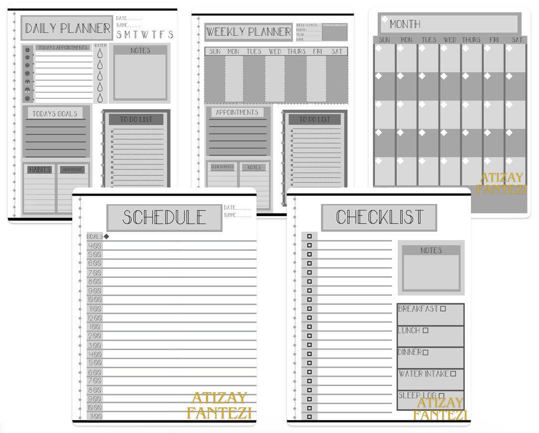 Digital, Checklist, Daily Planner, ADHD Planner, Weekly Planner, Ipad ...