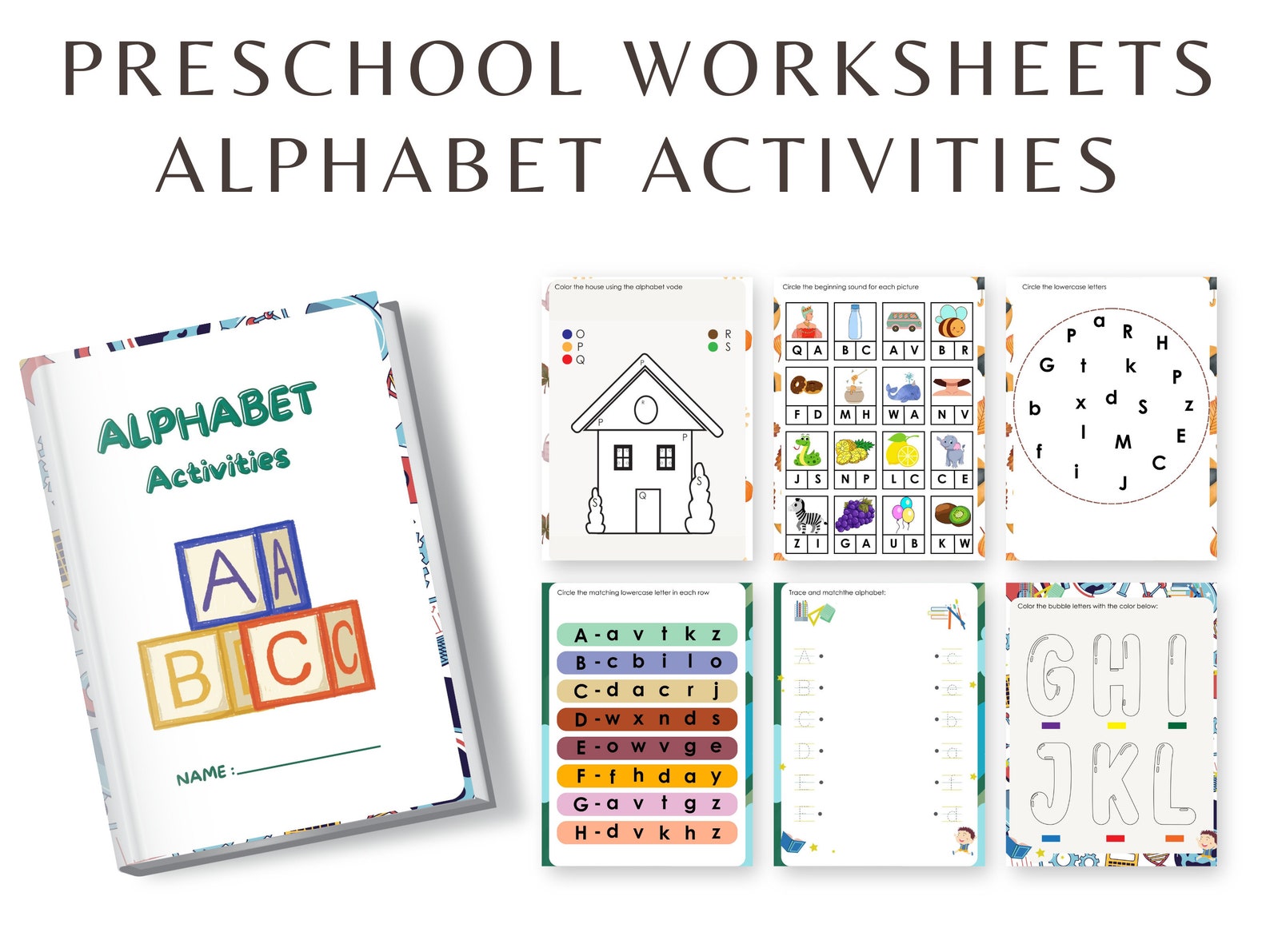 Preschool Alphabet Worksheets Alphabet Activities Toddler Activity ...