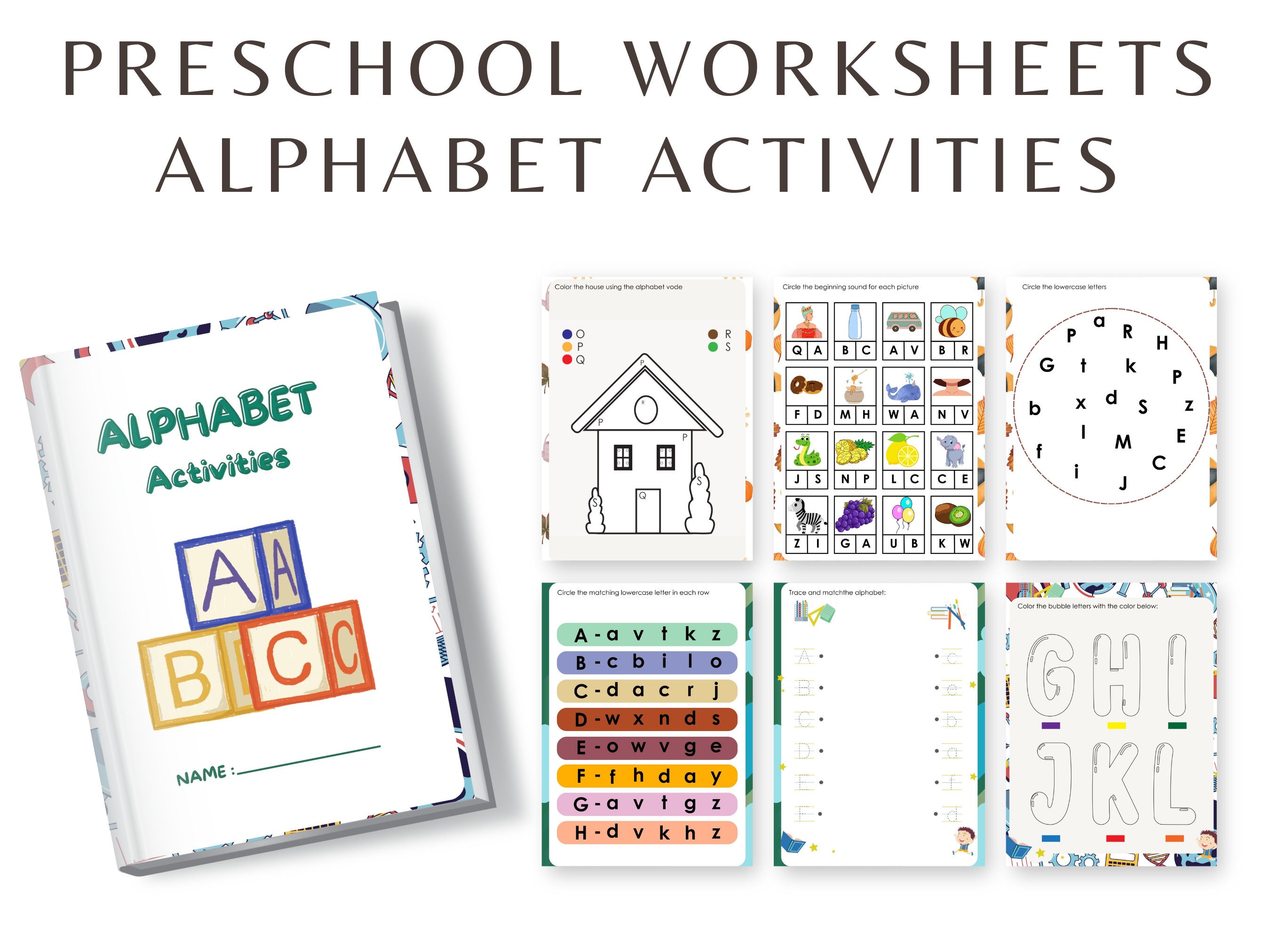 Preschool Alphabet Worksheets Alphabet Activities Toddler Activity ...