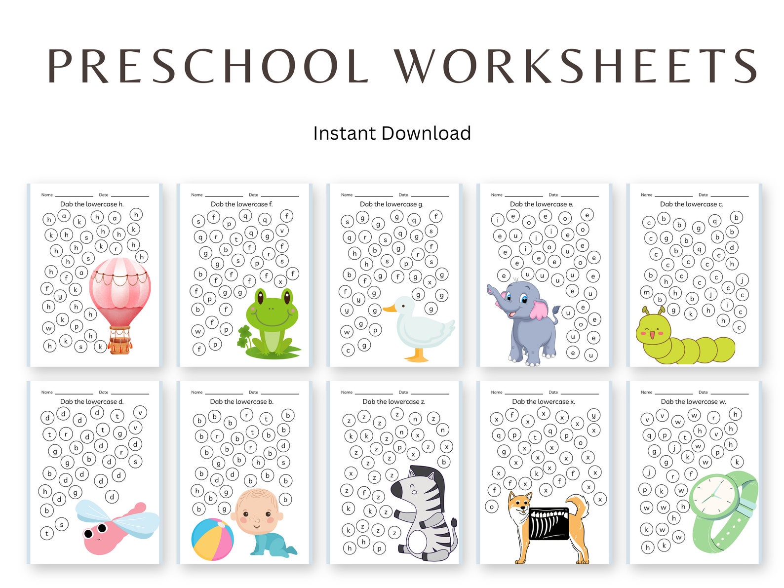 Preschool Workbook Alphabet Workbook Alphabet Activities | Alphabet ...