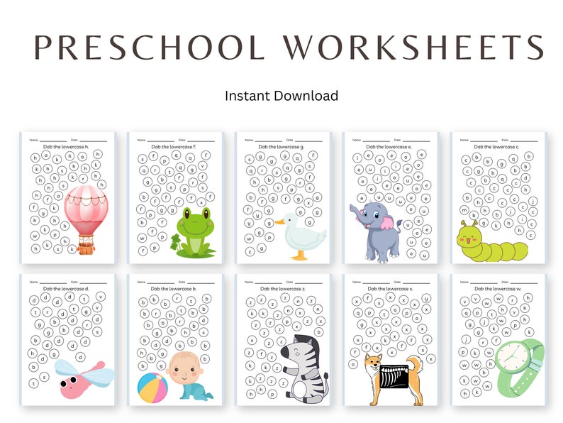 Preschool Workbook Alphabet Workbook Alphabet Activities | Alphabet ...