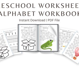 Preschool Workbook Alphabet Workbook Alphabet Activities | Alphabet ...