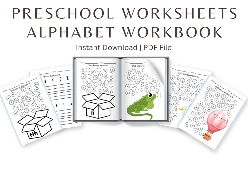 Preschool Workbook Alphabet Workbook Alphabet Activities | Alphabet ...