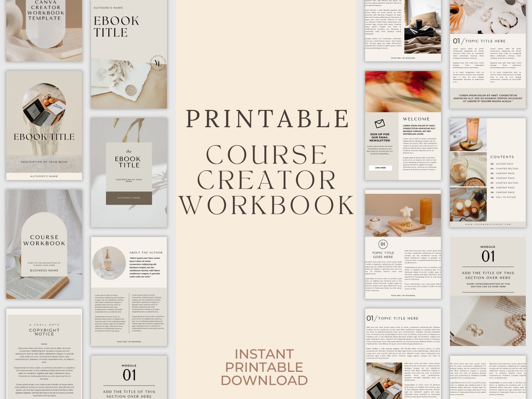 Course Creator Template Course Template, Course Creator, Course Canva ...