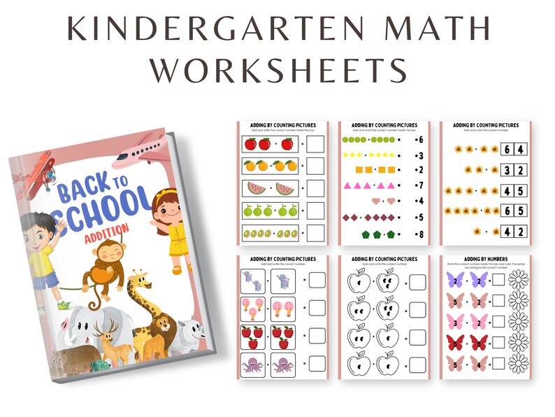 Kindergarten Math Worksheets Kindergarten Math Review - Etsy