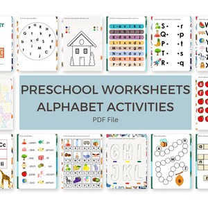 Preschool Alphabet Worksheets Alphabet Activities Toddler Activity ...