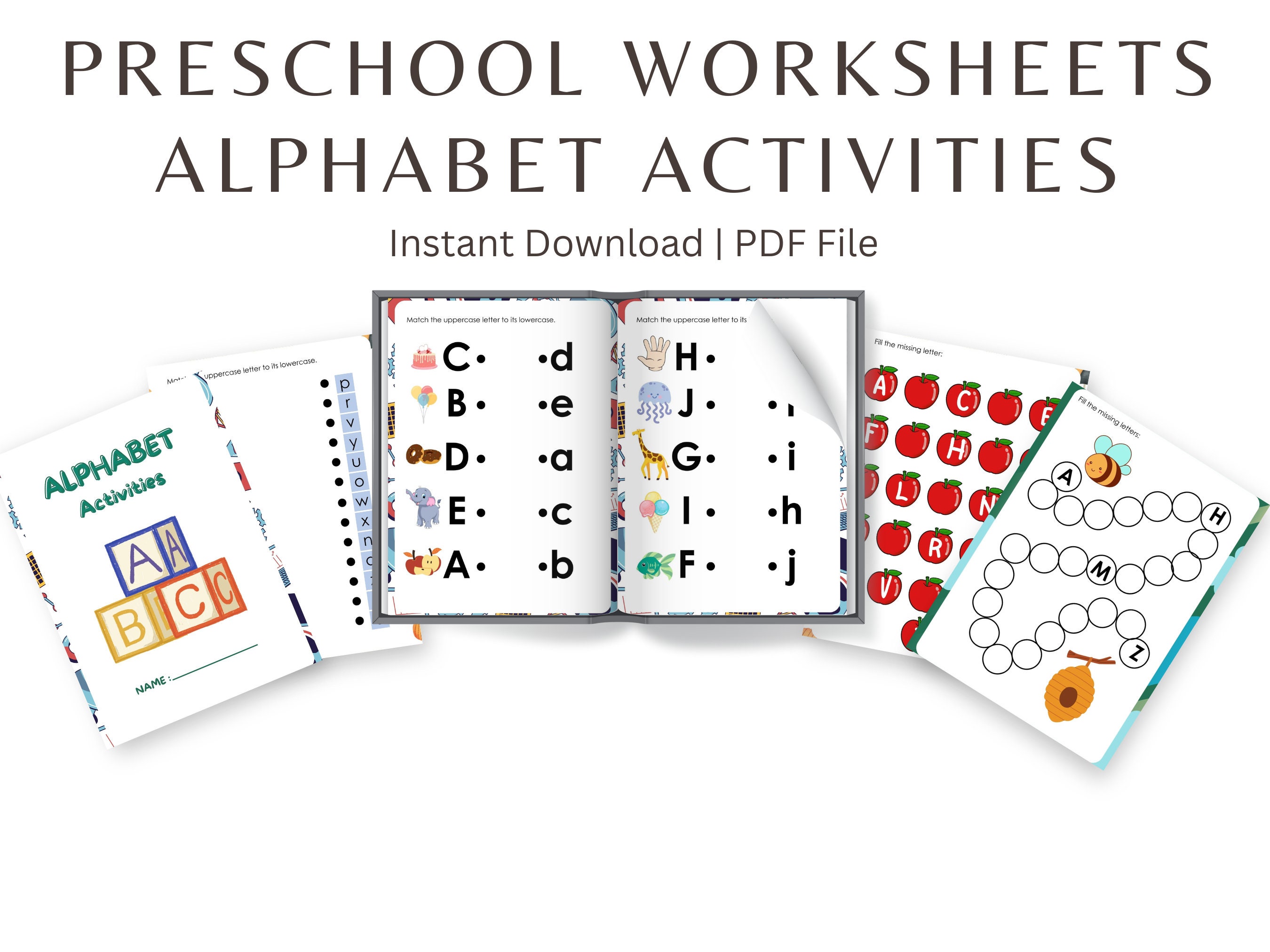 Preschool Alphabet Worksheets Alphabet Activities Toddler Activity ...